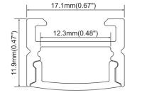 China Customizable Aluminum Profile 17x12mm 0.67x0.47 Inch for Industrial Applications for sale