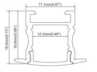 China Aluminum Profile 17x18.5mm High-Strength Lightweight Extrusion for Industrial Applications for sale