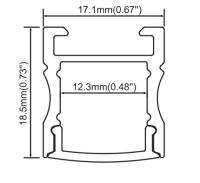 China Aluminum Profile 17x18.5mm Lightweight Structural Extrusion for Industrial Applications for sale