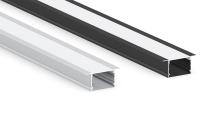 China 65mm x 35mm Aluminum LED Linear Profile Recessed Lighting with PC Milky Cover for sale