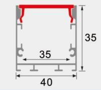 China LEDCORP® Aluminum Profile Surface Mounted for LED Strip Light Self-Installation for office for sale