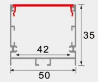 China LEDCORP® Aluminum Profile for LED Linear Light in Surface Mounted Design for office lighting for sale