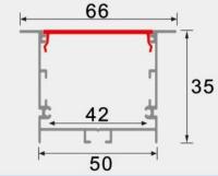 China LEDCORP® Aluminum Profile Recessed for LED Linear Light with Customized Color and Temperature for sale