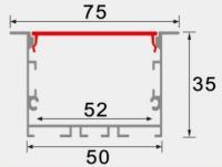 China LEDCORP® Customized Aluminum Profile Recessed/Embedded/Reture Groove for Linear Light Assembly for office for sale