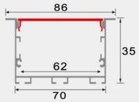 China LEDCORP® Customized Aluminum Profile Recessed/Embedded/Reture Groove for Linear Light Assembly for office for sale