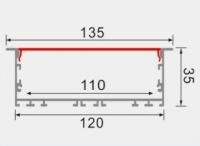 China LEDCORP® Customized Aluminum Profile Recessed/Embedded/Reture Groove for Linear Light Assembly for office for sale