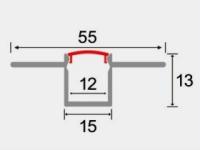 China LEDCORP Customized Aluminum Profile Recessed Linear Light Assembly 10mm Width for Home Office for sale