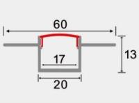 China LEDCORP Customized Aluminum Profile Recessed Groove for Linear Light Assembly 10mm Width 2m Length for sale
