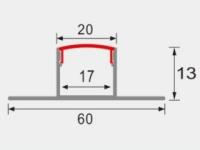 China LEDCORP Customized Aluminum Profile Recessed Groove for Linear Light Assembly 10mm Width 2m Length for sale