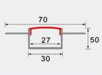 China LEDCORP Customized Aluminum Profile Recessed Groove for Linear Light Assembly 10mm Width 2m Length for sale