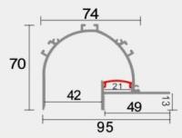 China LEDCORP Customized Aluminum Profile Recessed Linear Light Assembly 10mm Width for Home Office for sale