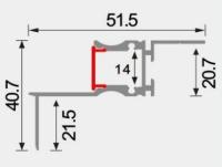 China LEDCORP® Aluminum Profile Return Groove for Customized Linear Light Installations For Home or Residence for sale