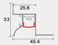 China LEDCORP® Aluminum Profile Return Groove for Customized Linear Light Installations For Home or Residence for sale