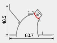 China LEDCORP Customized Aluminum Profile Return Groove for Linear Light Systems 10mm Width 2m Length for sale