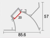 China LEDCORP® Aluminum Profile Pendant/Return Groove/Bend for LED Linear Light Customized Dimension for sale