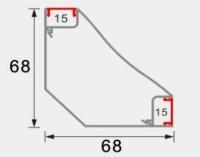 China LEDCORP® Aluminum Profile Pendant/Return Groove/Bend for LED Linear Light Customized Dimension for sale