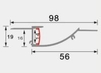China LEDCORP® Aluminum Profile Pendant/Return Groove/Bend for LED Linear Light Customized Dimension for sale