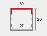 China LEDCORP® Surface Mounted LED Lighting with Customized Aluminum Profile High Light Efficiency For Office Gym Hotel for sale