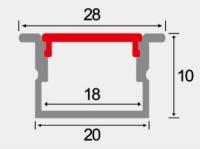 China LEDCORP® Customized Aluminum Profile Recessed/Embedded Project Cases for Linear Light Assembly for Home Residence Office for sale