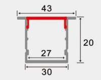 China LEDCORP® Customized Aluminum Profile Recessed/Embedded Project Cases for Linear Light Assembly for Home Residence Office for sale