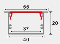 China LEDCORP® Customized Aluminum Profile Recessed/Embedded Project Cases for Linear Light Assembly for Home Residence Office for sale