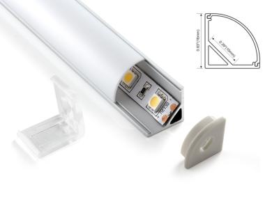 China LED Linear lighting Aluminum profile decoration for corner milky cover for sale