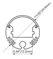 China LED Linear lighting Aluminum profile plendant lamp round type 20mm with Led strip for sale