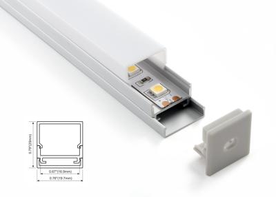 China LED Linear Lighting Aluminum Profile Surface Mounted Square Diffused Cover 2m Length for sale