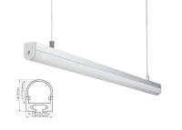 China LED Linear Pendant Light Aluminum Profile 1200mm Waterproof Indoor No Spot for sale