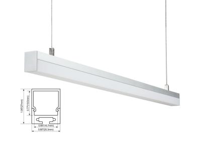 China LED Linear Pendant Light 1200mm Aluminum Profile Square Shape Waterproof Indoor No Spot for sale