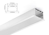 China 65x35mm Aluminum LED Profile Linear Lighting Recessed Type with PC Milky Cover 12W for sale