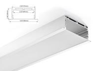 China 90mm x 35mm Aluminum Profile LED Linear lighting Recessed type with Led Strip inside for sale