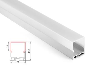China 35mm x 43.5mm Aluminum Profile LED Linear Pendant Light with PMMA Opal Cover for sale
