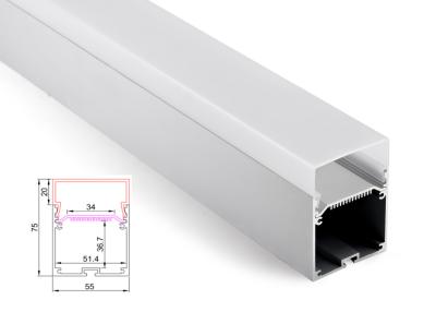 China Aluminum Profile LED Linear Light Pendant Surface Mount 1200mm PMMA Opal Cover for sale
