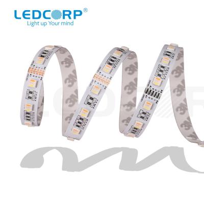 China LEDCORP 5050 RGBWCW 5in1 LED Strip 60LEDs/m 24V 23W/m IP68 Single Line for sale
