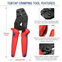 China Ratchet Pin Wire Crimper Set With Female Male Spade Bullet Connectors for sale