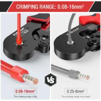 China CE Aluminum Wire Crimper Tool Hexagonal Practical Black Red Color for sale