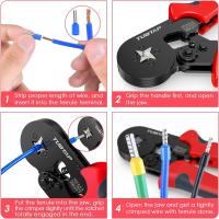 China Square Ferrule Wire Crimper Set Multifunctional For Electrical Repair for sale
