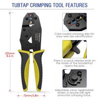 China Industrial Durable Ratcheting Wire Crimping Tool For Electronics for sale
