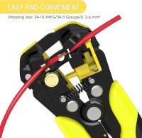China Portable Yellow Wire Stripper Tool For 24-10 AWG Adjustable Gauge for sale