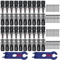 China Plastic MC4 Solar PV Connectors Male And Female 20 Pairs AWG 14-10 for sale