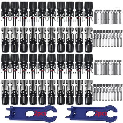 China Plastic MC4 Solar PV Connectors Male And Female 20 Pairs AWG 14-10 for sale