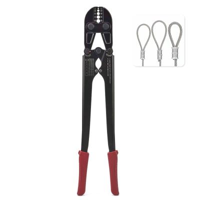 China Non Slip Alloy Wire Rope Sleeve Crimper , Portable Cable Sleeve Crimping Tool for sale