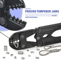 China Non Slip Alloy Wire Rope Sleeve Crimper , Portable Cable Sleeve Crimping Tool for sale