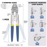China Rustproof Portable Wire Crimp Sleeves Swaging Tool Multipurpose for sale