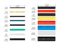 China Multifunctional Colored Shrink Tubing , 2:1 Multicolor Adhesive Shrink Wrap Tubing 580pcs for sale