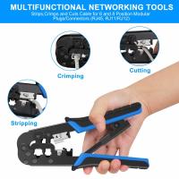 China Practical Alloy Ethernet Wire Crimper Fit RJ-11 6P/RJ-12 8P/RJ-45 for sale