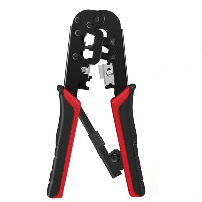 China Red Multipurpose Ethernet Wire Crimper Cutter Ergonomic Design for sale