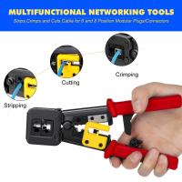 China Multifunctional Ethernet Wire Crimper For RJ-11 6P/RJ-12 8P/RJ-45 for sale