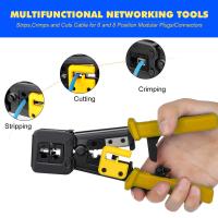 China Multifunctional Ethernet Wire Crimper Antiwear Alloy Material for sale